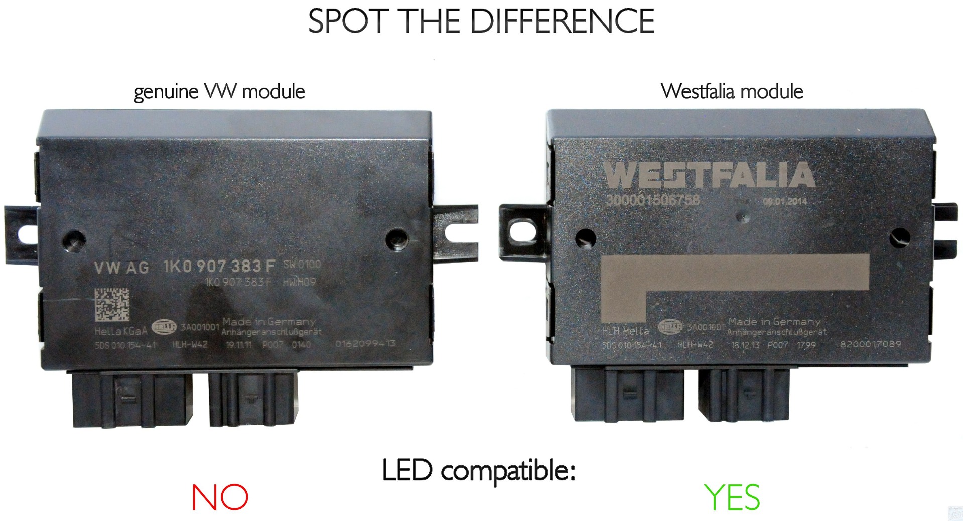 VW Amarok Towbar Wiring Kit & Module 13 Pin 2H5055202A EuroFit Towbars ...